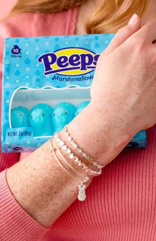 ALEX AND ANI Peeps Pave Crystal Bunny Charm Bangle
