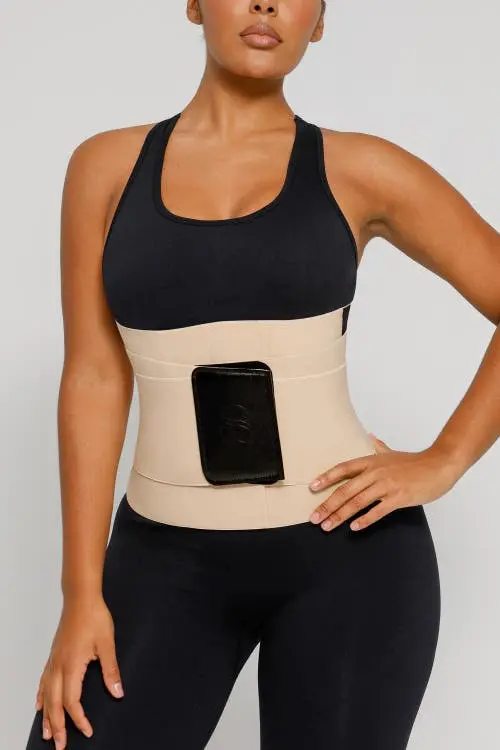 SHAPELLX Airslim Triple Compression Latex Waist Trainer - Beige