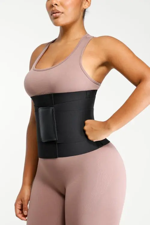 SHAPELLX Airslim Triple Compression Latex Waist Trainer - Black