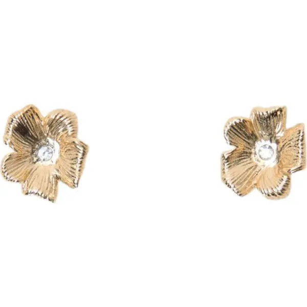 Maje Flower Stud Earrings - Gold