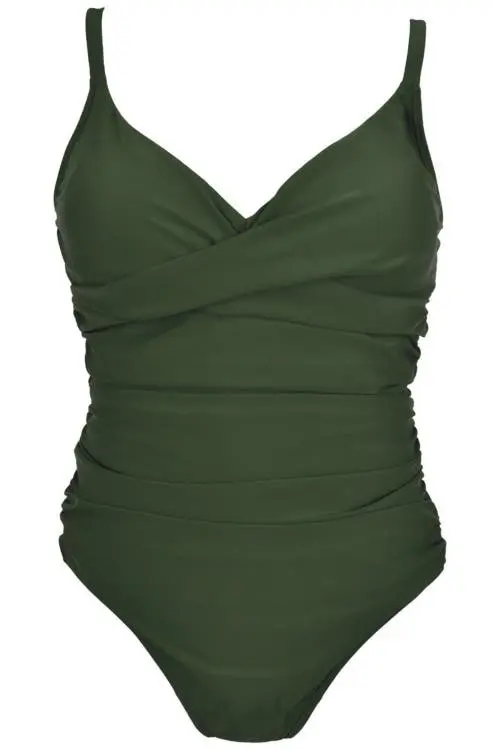 SPLASH ABOUT Tummy Control One-piece Swimsuit - Forest Green