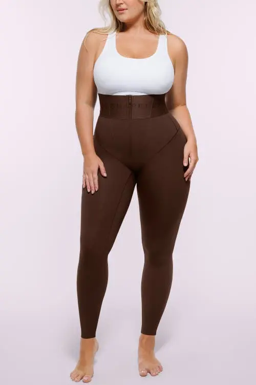 SHAPELLX Bare Essentials Airslim High-waisted Full-length Shaping Leggings - Brown