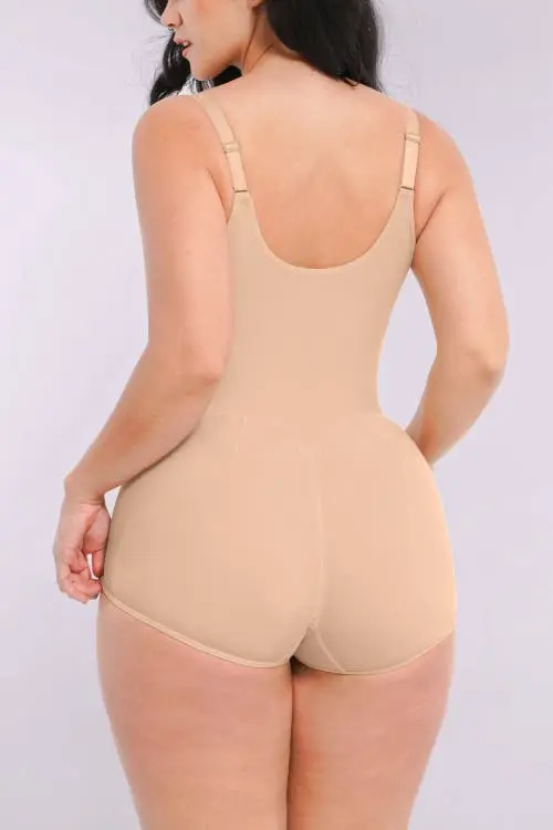 SHAPELLX Airslim Built-in Tummy Control Cincher Brief Bodysuit - Beige