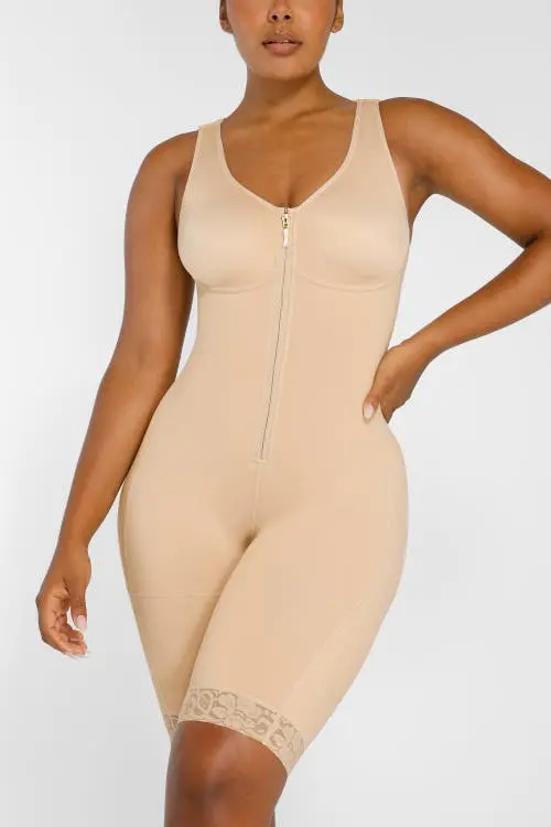 SHAPELLX Boot-yeah Airslim Full Coverage Bodysuit - Beige
