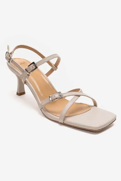 PROLOGUE SHOES Nebel Strappy Stiletto Sandal - Beige