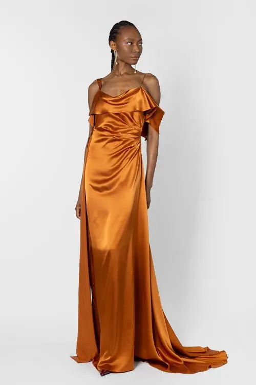 ROKSANDA Lysa Silk Maxi Dress - Cinnamon