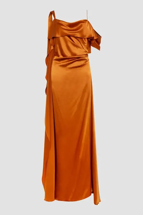 ROKSANDA Lysa Silk Maxi Dress - Cinnamon