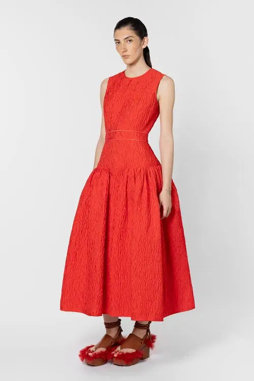 ROKSANDA Aya Cloque Midi Dress