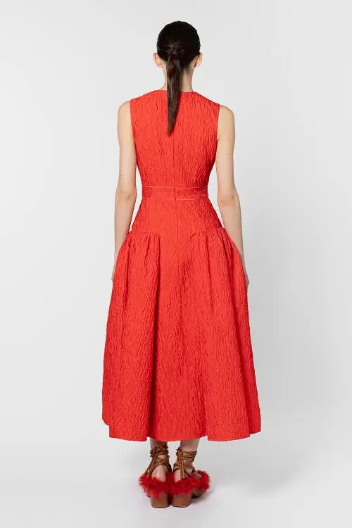 ROKSANDA Aya Cloque Midi Dress