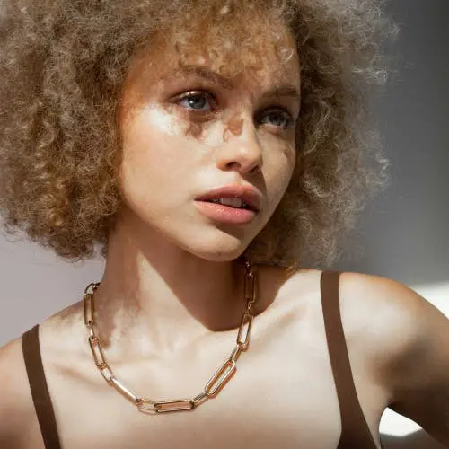 OUTOFOFFICE Paperclip Chain Necklace And Bracelet Set