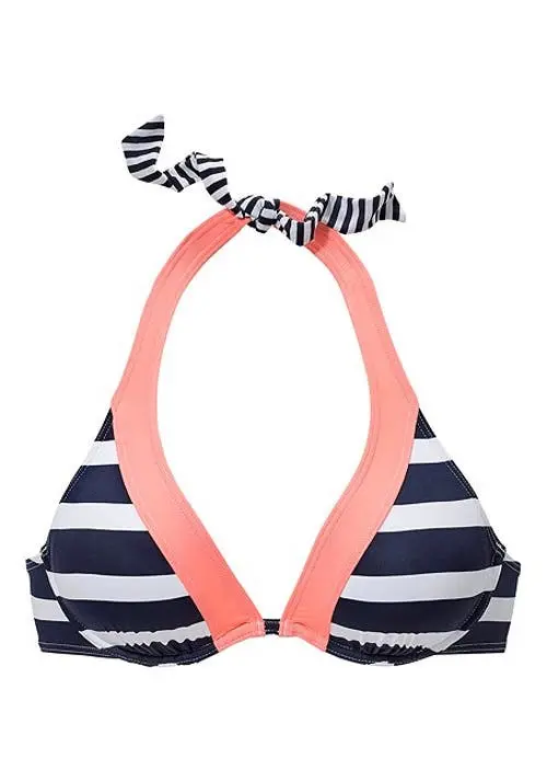 LASCANA Striped Underwire Bikini Top