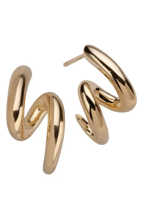 Jennifer Zeuner Jewelry Haze Spiral Earrings - Yellow Gold