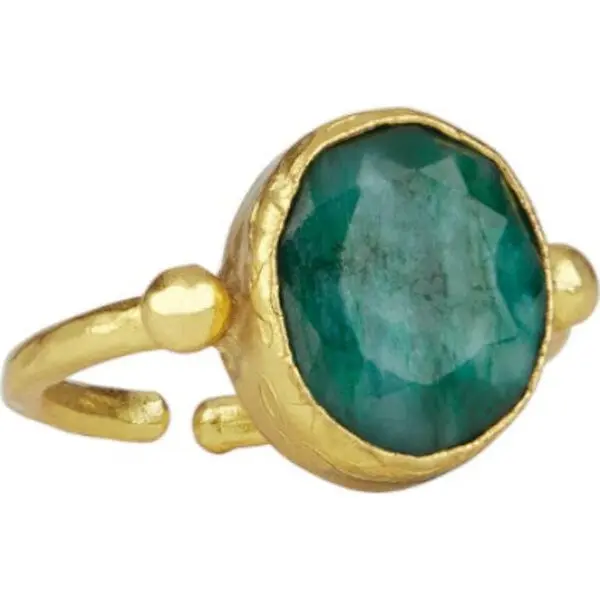 OTTOMAN HANDS Siena Cocktail Ring - Emerald