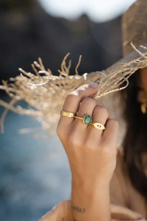 OTTOMAN HANDS Siena Cocktail Ring - Emerald