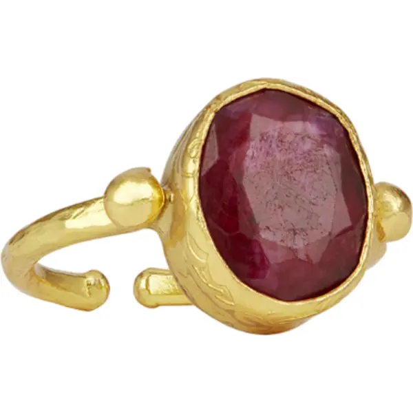 OTTOMAN HANDS Siena Cocktail Ring - Ruby