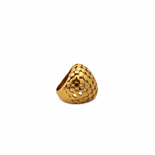 GEMINI JEWELRY Textured Dome Statement Ring