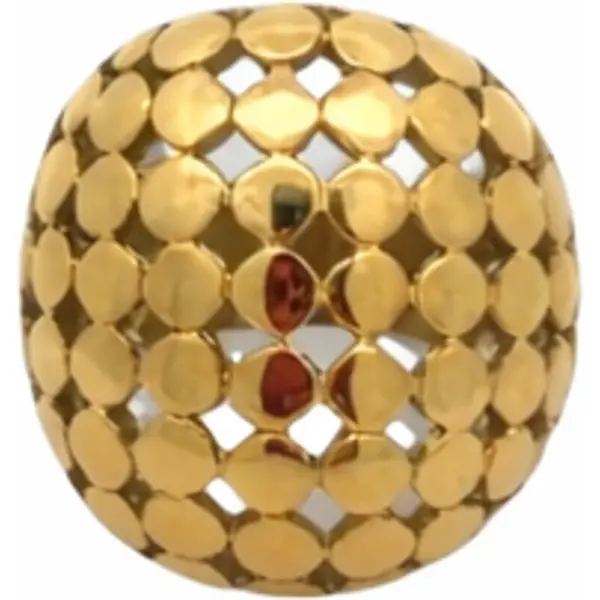 GEMINI JEWELRY Textured Dome Statement Ring - Yellow
