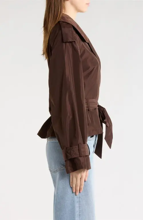 Staud Vale Short Belted Trench Coat