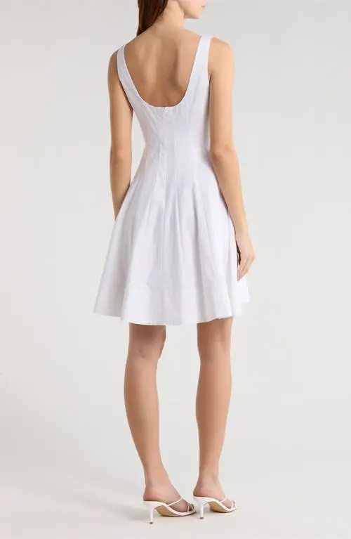 Staud Wells Stretch Cotton Minidress