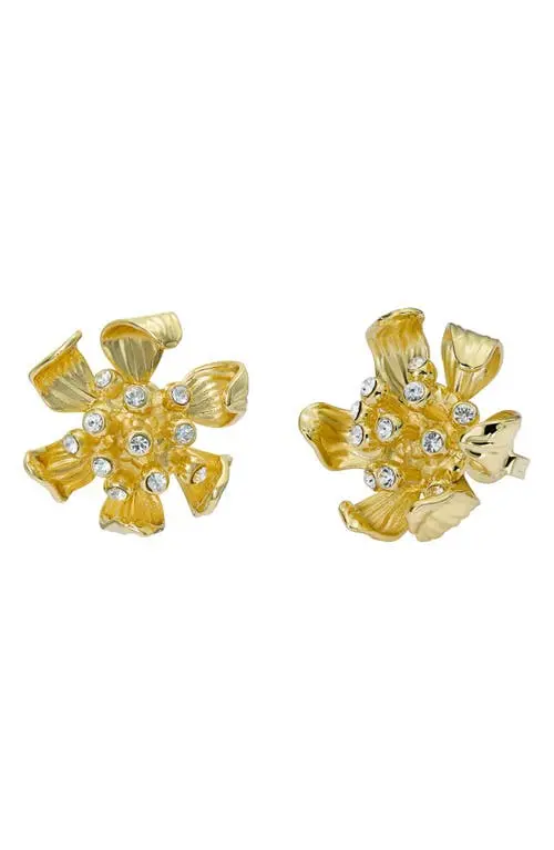 Ted Baker London Furled Flower Stud Earrings - Metallic Gold
