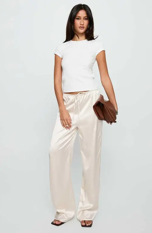 Princess Polly Soul Star Satin Wide Leg Pants