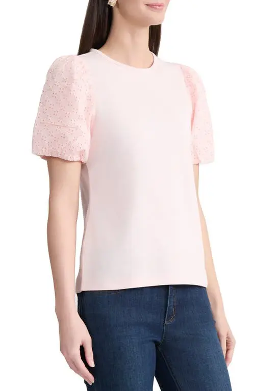 Jones New York Eyelet Sleeve Sweater