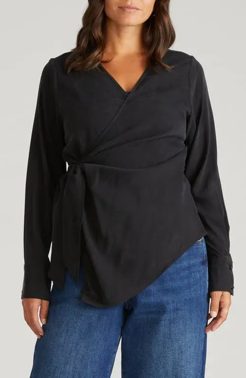 Universal Standard Beacon Wrap Top - Black