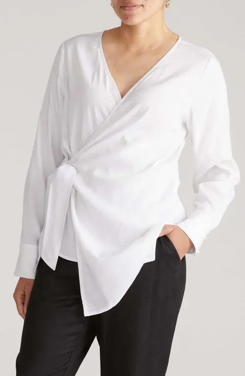 Universal Standard Beacon Wrap Top - White