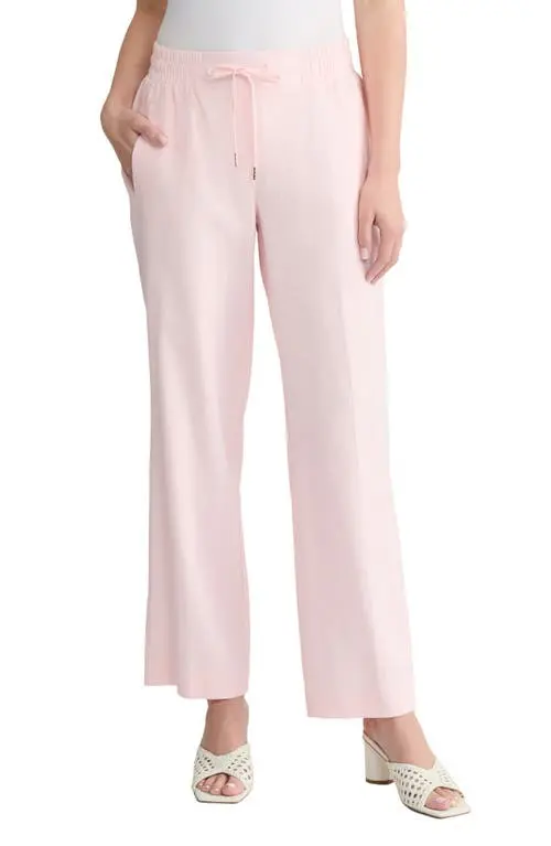 Jones New York Drawstring Waist Linen-blend Pants - Petal Pink
