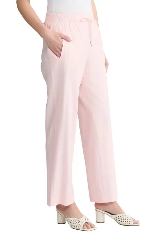 Jones New York Drawstring Waist Linen-blend Pants - Petal Pink