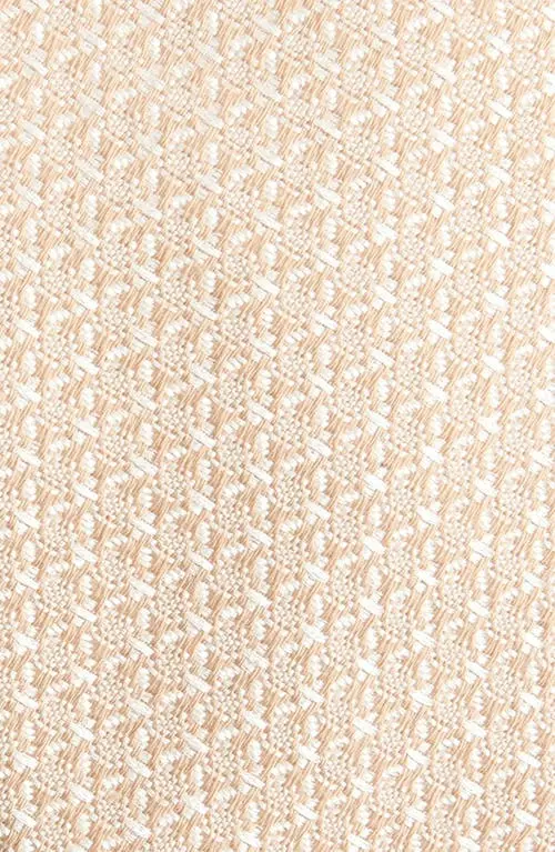 BOSS Cotton & Silk Textured Tie - Light Beige