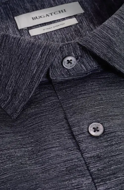 Bugatchi James Ooohcotton® Space Dye Button-up Shirt - Black