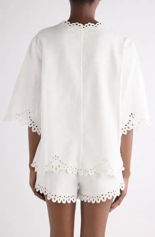 Isabel Marant Étoile Shana Eyelet Embroidered Cotton Tunic