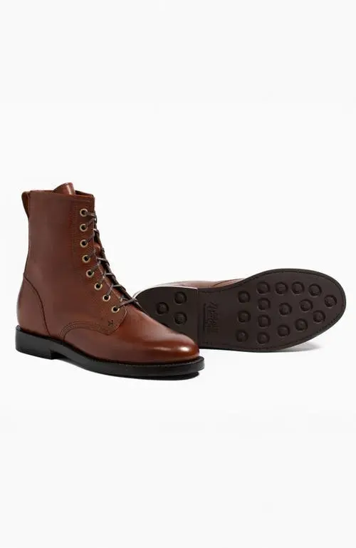 GRANT STONE Combat Lace Up Boots - Cotto