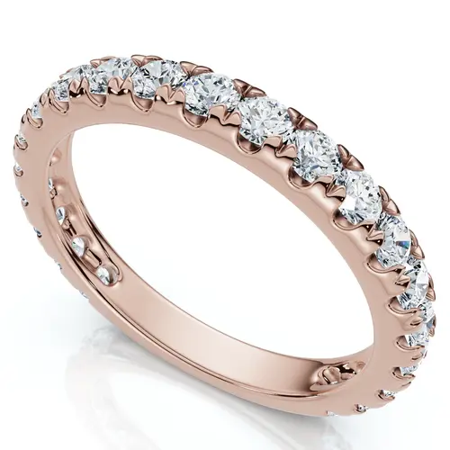 BLISS DIAMOND 0.84ct Diamond 3/4 Eternity Band In 14k Gold - 14k Rose Gold
