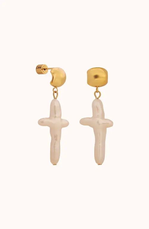 JOIANA JEWELRY Colette Cross Earrings - Stud/gold