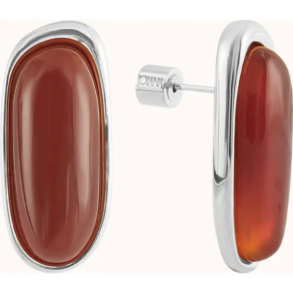 JOIANA JEWELRY Kaia Stone Earrings - Crimson/silver