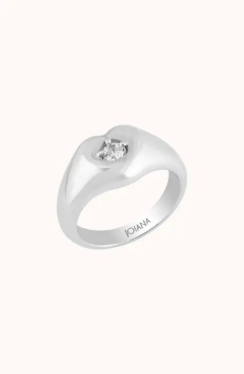 JOIANA JEWELRY Sweetheart Ring - White Silver