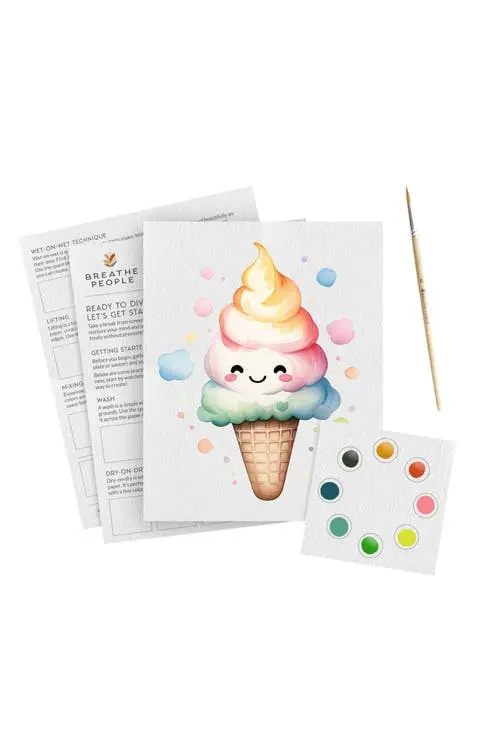 BREATHE PEOPLE Petite Artisan Watercolor Kit - Ice Cream