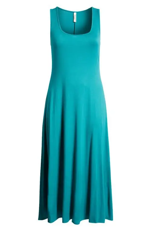 24SEVEN COMFORT APPAREL Sleeveless Scoop Neck Maxi Dress - Jade