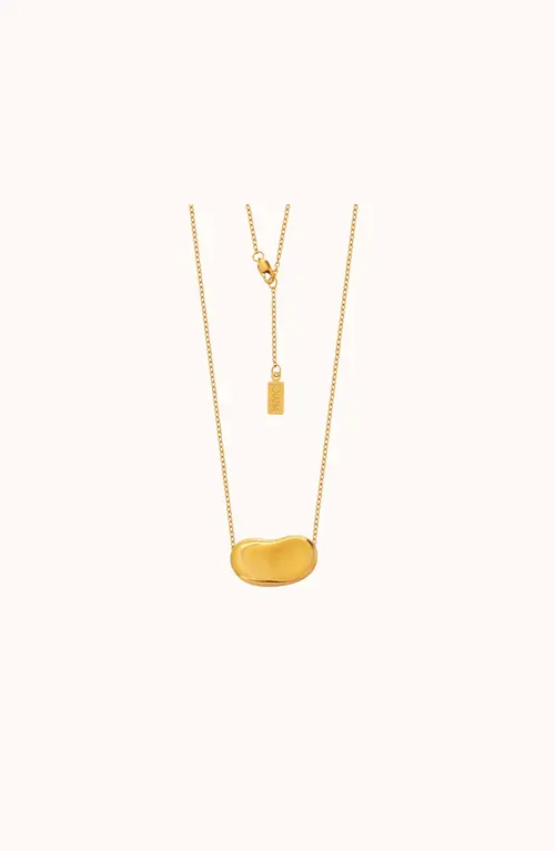 JOIANA JEWELRY Jumbo Bean Pendant Necklace - Gold