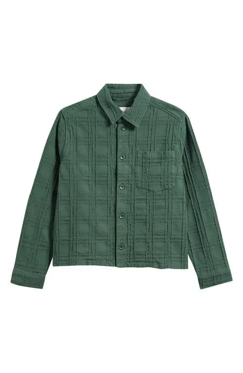 PERCIVAL Canyon Heavyweight Check Overshirt - Forest
