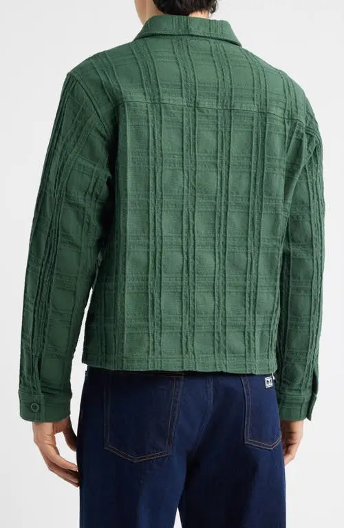 PERCIVAL Canyon Heavyweight Check Overshirt - Forest