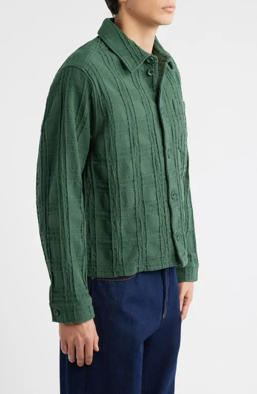PERCIVAL Canyon Heavyweight Check Overshirt - Forest