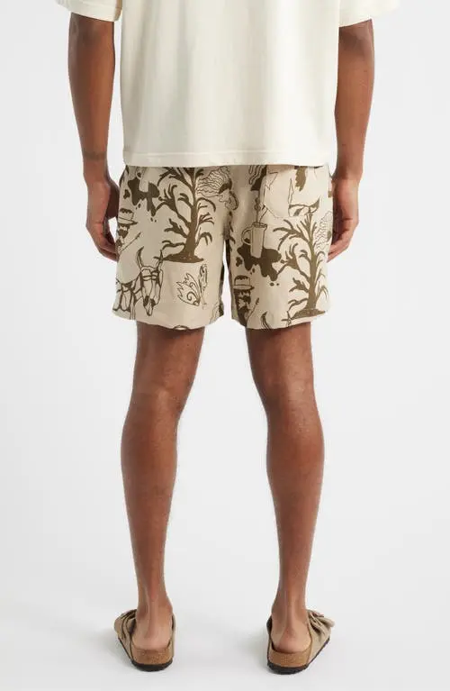 Oas Poplan Porto Linen Drawstring Shorts