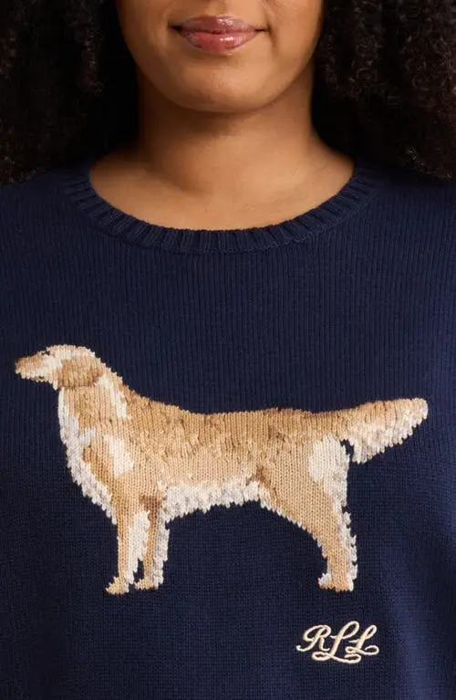 Ralph Lauren Dog Graphic Cotton Sweater