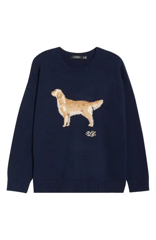 Ralph Lauren Dog Graphic Cotton Sweater