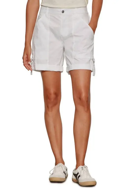 Sanctuary Stretch Cotton Shorts - White
