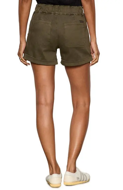 Sanctuary Cuffed Denim Shorts - Burnt Olive Green