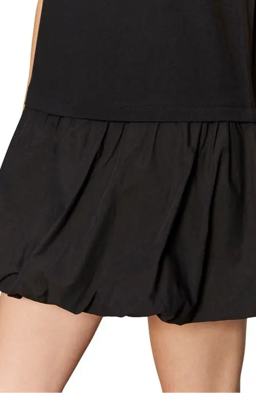 Sanctuary Mixed Media Bubble Hem Mini Dress